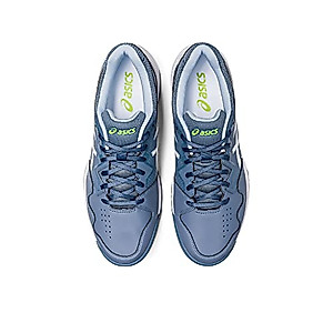ASICS Men's GEL-DEDICATE 7 Tennis Shoes, 10.5,Steel Blue/White
