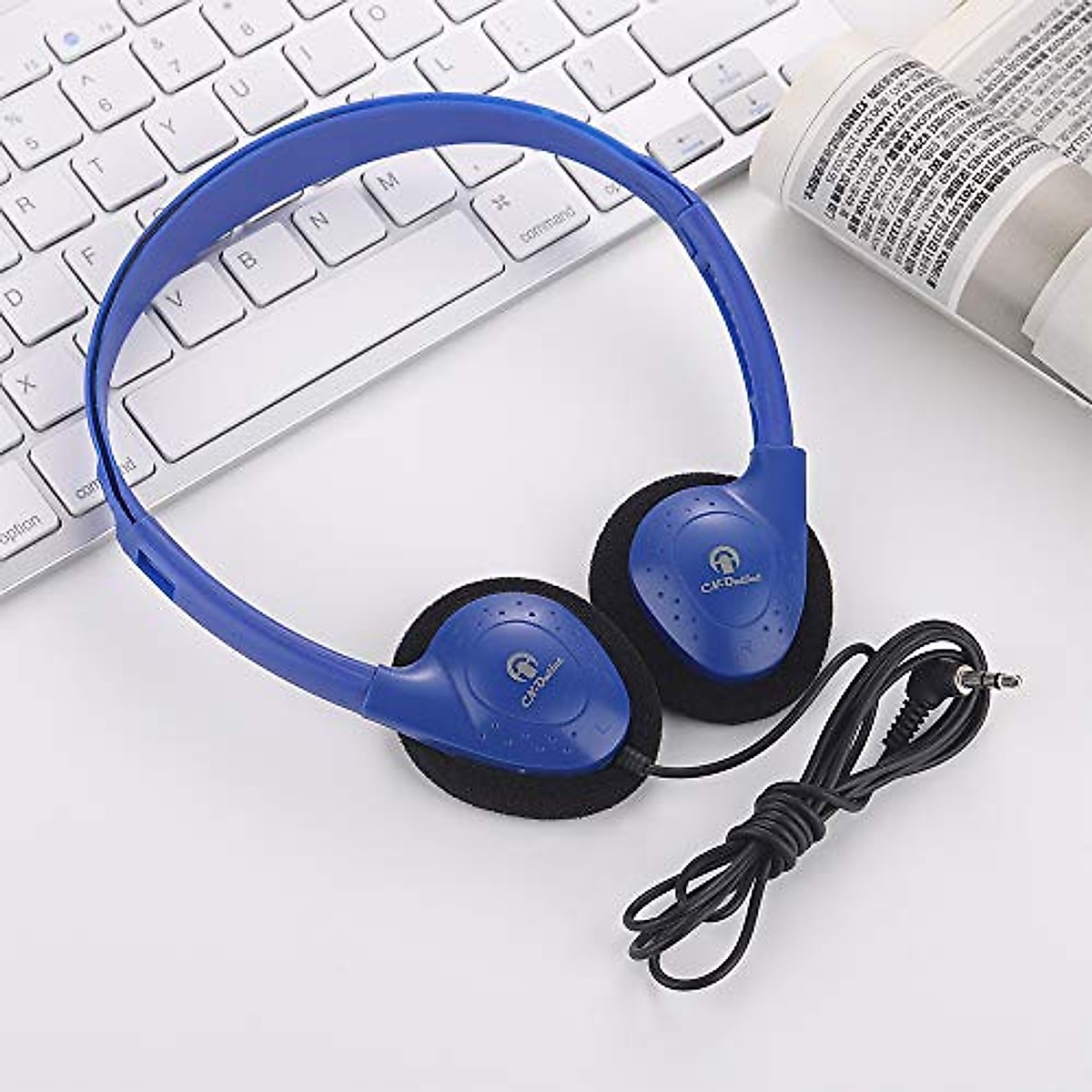 CN-Outlet Kids Headphones for Classroom in Bulk Multi Colored 5 Pack, Wholesale Children On-Ear Headset Perfect for Schools, Student, Libraries, Computer Lab, Testing Centers (5Pack)