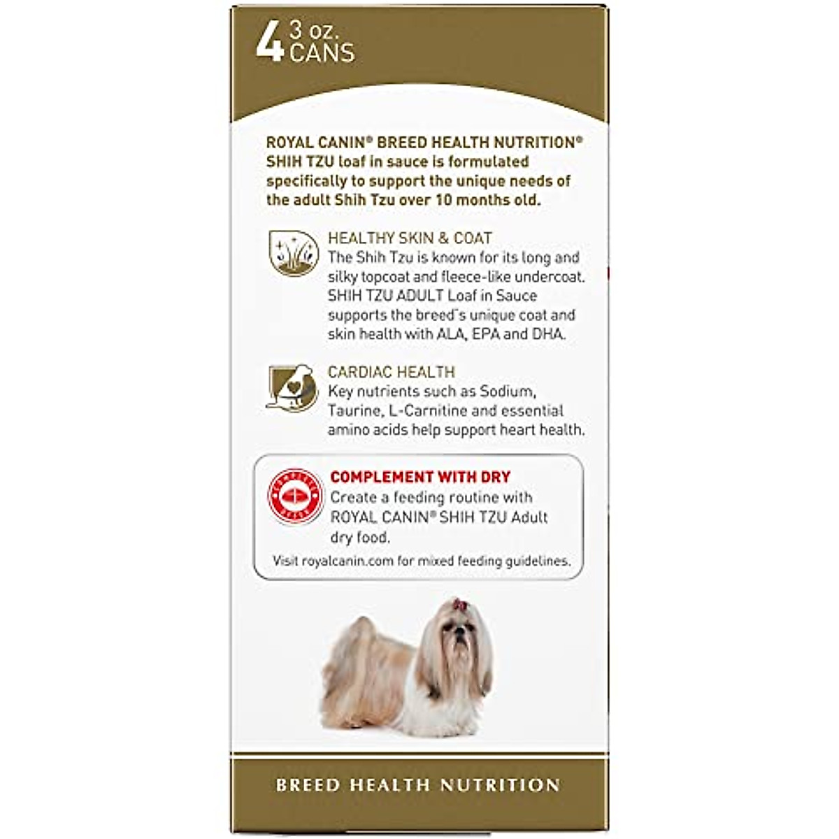 Royal Canin Shih Tzu Adult Breed Specific Wet Dog Food, 3 oz can 4-pack