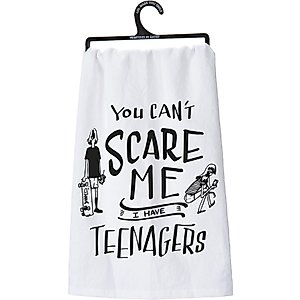 Primitives by Kathy LOL Made You Smile Dish Towel, 28 x 28-Inches, You Can't Scare Me