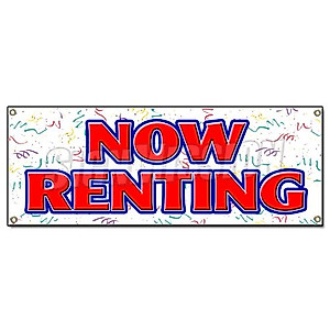 Now Renting Banner Sign for Lease Rent Office Retail Space Apartment Home House