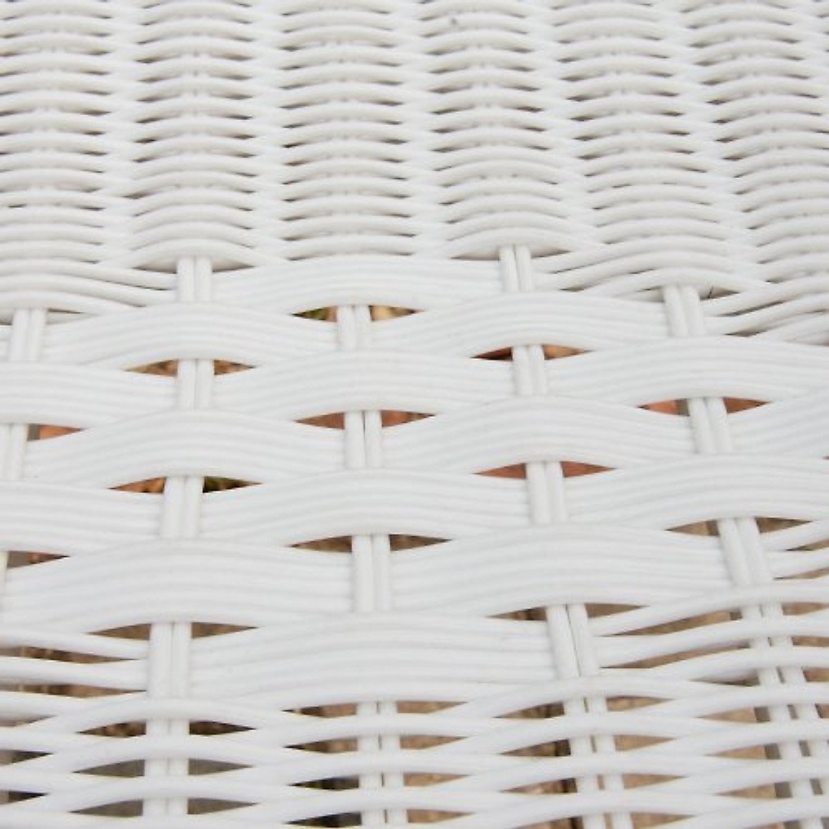 Wicker Lane Outdoor White Wicker Patio Furniture End Table