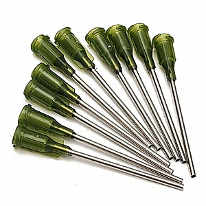 Industrial Dispensing Needles with Luer Lock 14 Ga x 1 Inch Length, Blunt Tip, Pack of 10