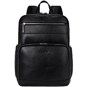 BOSTANTEN Men Leather Backpack 15.6” Laptop Backpack Travel Business Office Bag Large Capacity College Daypack