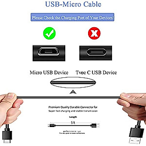 YCWZZH 10ft Charger Charging Cable Cord Compatible for Logitech MX Master 2S MX Anywhere 2 MK875 MX Ergo K800 K811 K830 G915 Folio m1,Keys Folio 43404 09543 & More USB Mirco Port Mouse/Keyboard