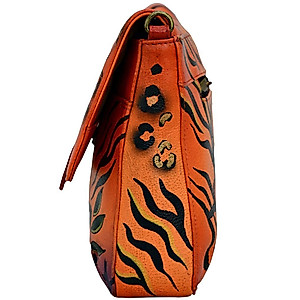 Anna by Anuschka womens 8329 Hobo Bag, Animal Butterfly Tangerine, One Size US