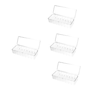 Cabilock 4 Sets Card Storage Box The Office Theoffice Clinic Card Stands for Display Convenient Cards Holder Name Card Stand Card Holder for Business Cards Desktop Small Card Child The Pet