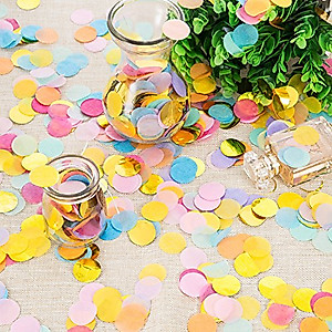 Outus 1 Inch Multicolor Round Tissue Confetti, 10000 Pieces