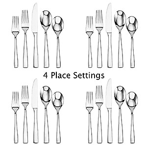 Mikasa Delano 20-Piece Stainless Steel Flatware Set