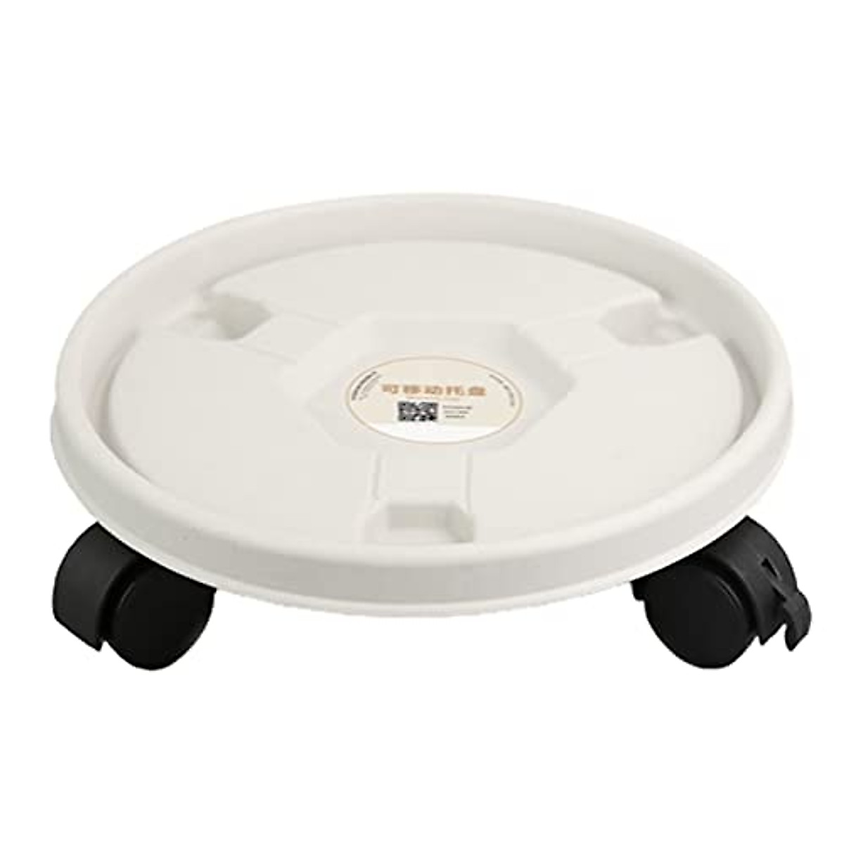 C-LARSS Plant Caddy with Wheels, 8-10 Inch 44lbs Capacity Rolling Plant Stand with Casters, Flexible Pallet Dolly for Plant Pot Vase White