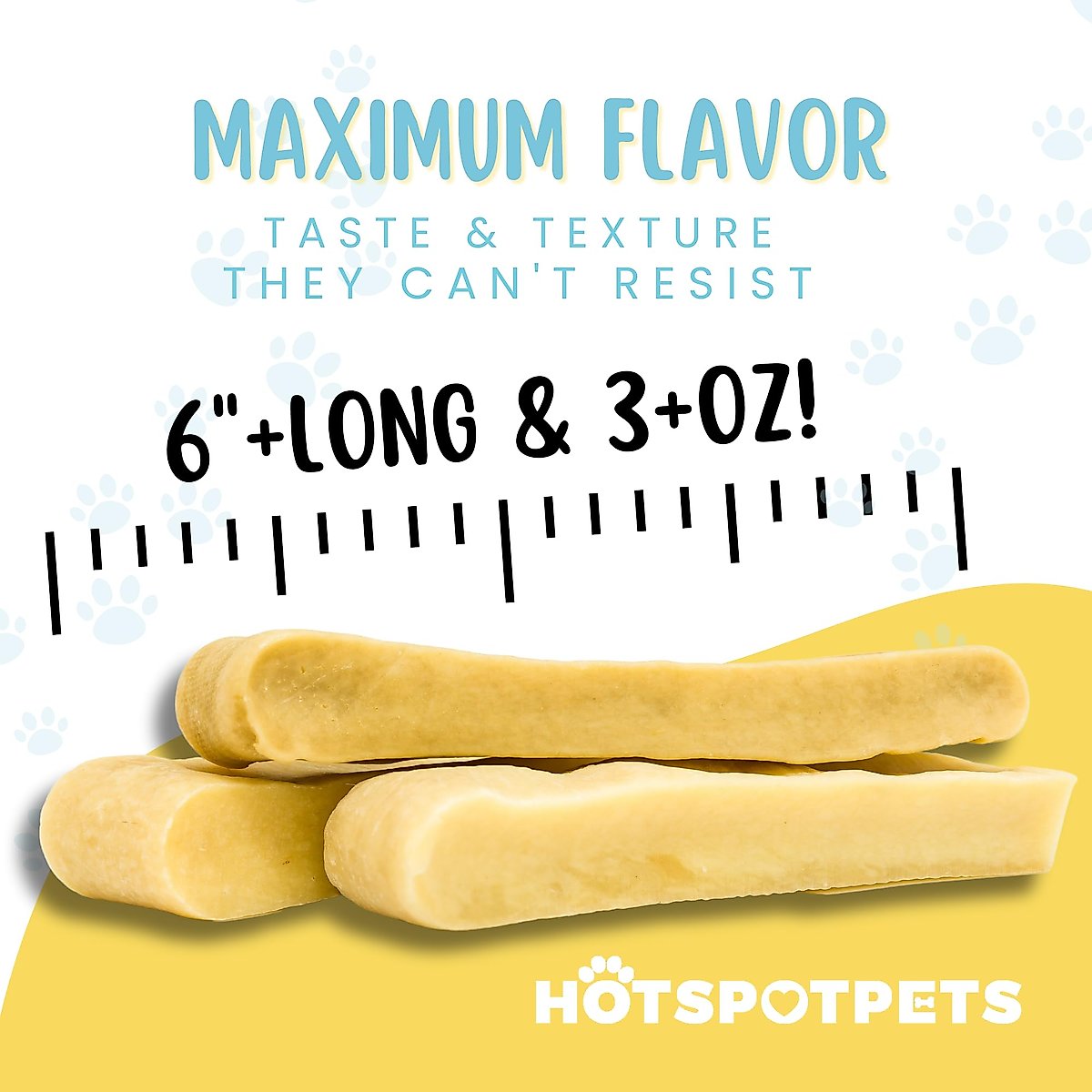 hotspot pets Large Himalayan Yak Cheese Dog Chew - 3 Count Thick Rawhide Free Yak Cheese Chews, Long Lasting Dog Chew Stick for Agrgressive & Power Chewers