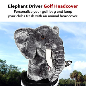 Daphne’s Elephant Driver Headcover | Premium Driver Headcovers | Funny Golf Club Covers | Stylish Protection for Your Clubs | Men's Golf Gear | Driver Headcover for Men and Women