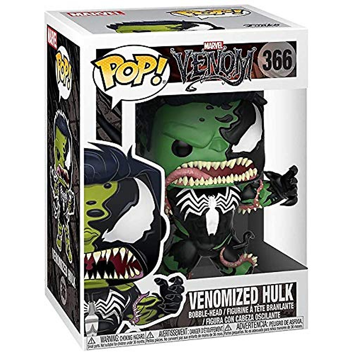 POP Marvel: Venom - Venomized Hulk Funko Pop! Vinyl Figure (Bundled with Compatible Pop Box Protector Case) Multicolored 3.75 inches
