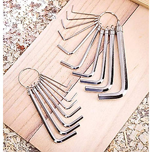 Lamdo Allen Wrench Hex Key Set -Set Sizes 1.5-6mm - Pure steel (8 WRENCHES - INDUSTRIAL GRADE) (silver)