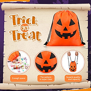 Silkfly 24 Pcs Halloween Drawstring Bags 12 x 10 Inch Trick or Treat Drawstring Backpack Bags Goody Gift Bags for Halloween Party