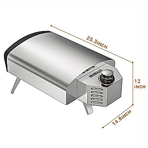 Mimiuo Outdoor Gas Pizza Ovens Portable Stainless Steel Gas Pizza Grilling Stove with 13" Pizza Stone & 12 x 14 inch Foldable Pizza Peel - (Classic G-Oven Series)