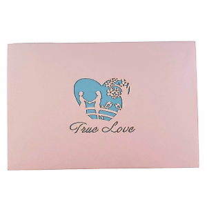 iGifts And Cards Awesome Lesbian Couple True Love 3D Pop Up Greeting Card - Wedding, Marriage, Engagement, Anniversary, Half-Fold, Pride, Lovers, Women, Brides, Wives, LGBT, Romantic, Rainbow