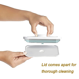 Vivostore Airtight Food Storage Containers with Airtight Lids Set - 2 PC Set 1.5 QT&0.5QT - BPA Free - Push to Open Design 100percent Leakproof Plastic Storage Containers. 500ML 1500ML