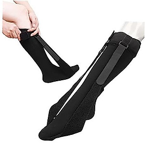 latulipo Foot Compression Sleeve with Adjustable Dual Strap Design - Plantar Fasciitis Brace for Arch Support and Night Splint Dorsiflexion Brace & Calf Stretching Sock