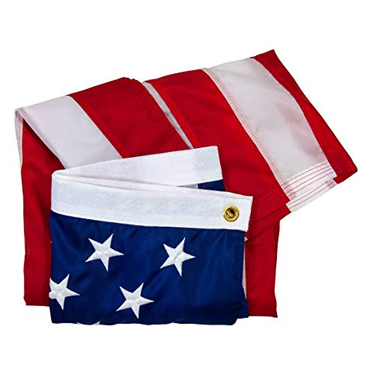 American Flag - 100% Made in the USA - 4' x 6' ft - Perma-Nyl Sewn Nylon with Grommets - Durable, and Patriotic - For Gardens, Homes, Patios and Cars – By Valley Forge Flag