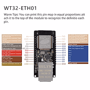 EC Buying WT32-ETH01 Development Board, ESP32 Development Board Module Embedded Serial Port to Ethernet 2.4GHz Wi-Fi & Bluetooth Dual-Mode Support WiFi, Ethernet, Bluetooth Output Ethernet Converter