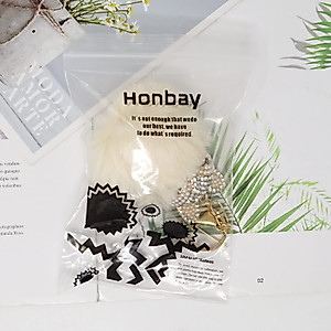 Honbay Faux Rabbit Fur Fluffy Keychain Fashion Fox Head Alloy Keychain Sparkly Rhinestone Car Keychain (Beige)