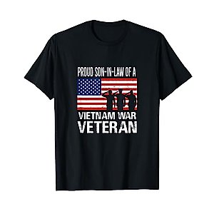 Proud Son-In-Law Vietnam War Veteran Matching Father-in-Law T-Shirt
