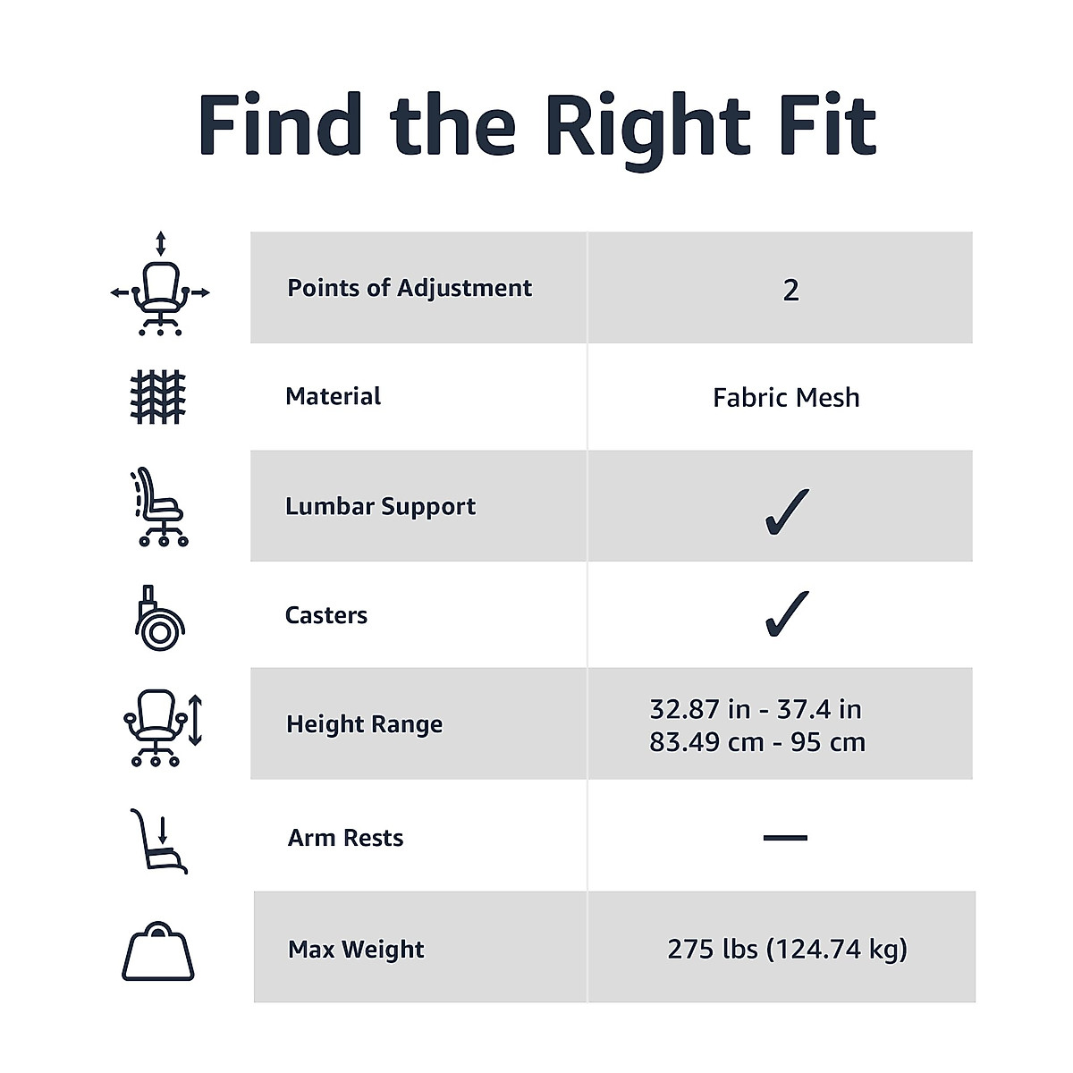 Amazon Basics Low-Back, Upholstered Mesh, Adjustable, Swivel Computer Office Desk Chair, Black