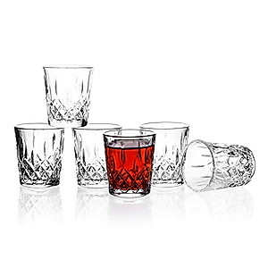 Valeways 1.75oz Mini Shot Glass Set of 6/Clear /Tasting Glasses/Cordial Glasses/Sherry Glasses/Glasses Snifters/Cute Shot Glasses