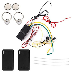 Weojeviy Car Security System, Anti Theft, 2.4GHZ Engine Immobilizer Anti Hijacking Alarm System Intelligent Circuit Cut Off Universal for DC12V Vehicles