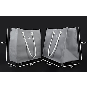 Reusable Laundry Bag, ROLLBPROBOX Laundry Baskets On Wheels, Shopping Trolley, Lightweight Foldable Corner Storage Bins, Collapsible Rolling Laundry Hamper, Carries Up To 50 lb, Beige(Big Size)