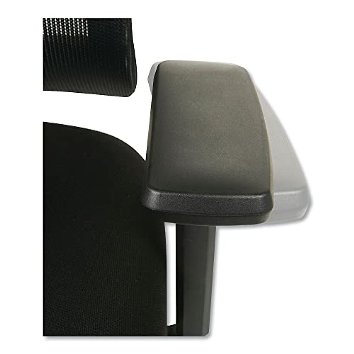 Alera Elusion II Series Mesh Mid-Back Synchro Seat Slide Chair, Supports Up to 275 lb, 17.51" to 21.06" Seat Height, Black