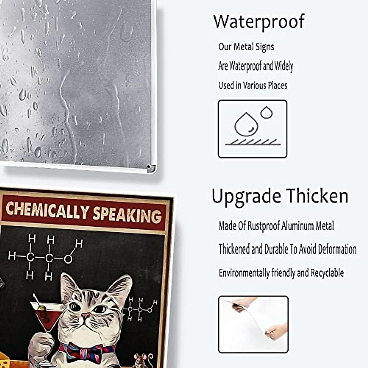 Indoor Signs Metal Sign Aluminum Sign 8x12 inch, Exit (Red Background) Emergency Exit, Suitable for Your bar, Cafe, Restaurant, Kitchen, Swimming Pool, Hotel, Club, Garage etc