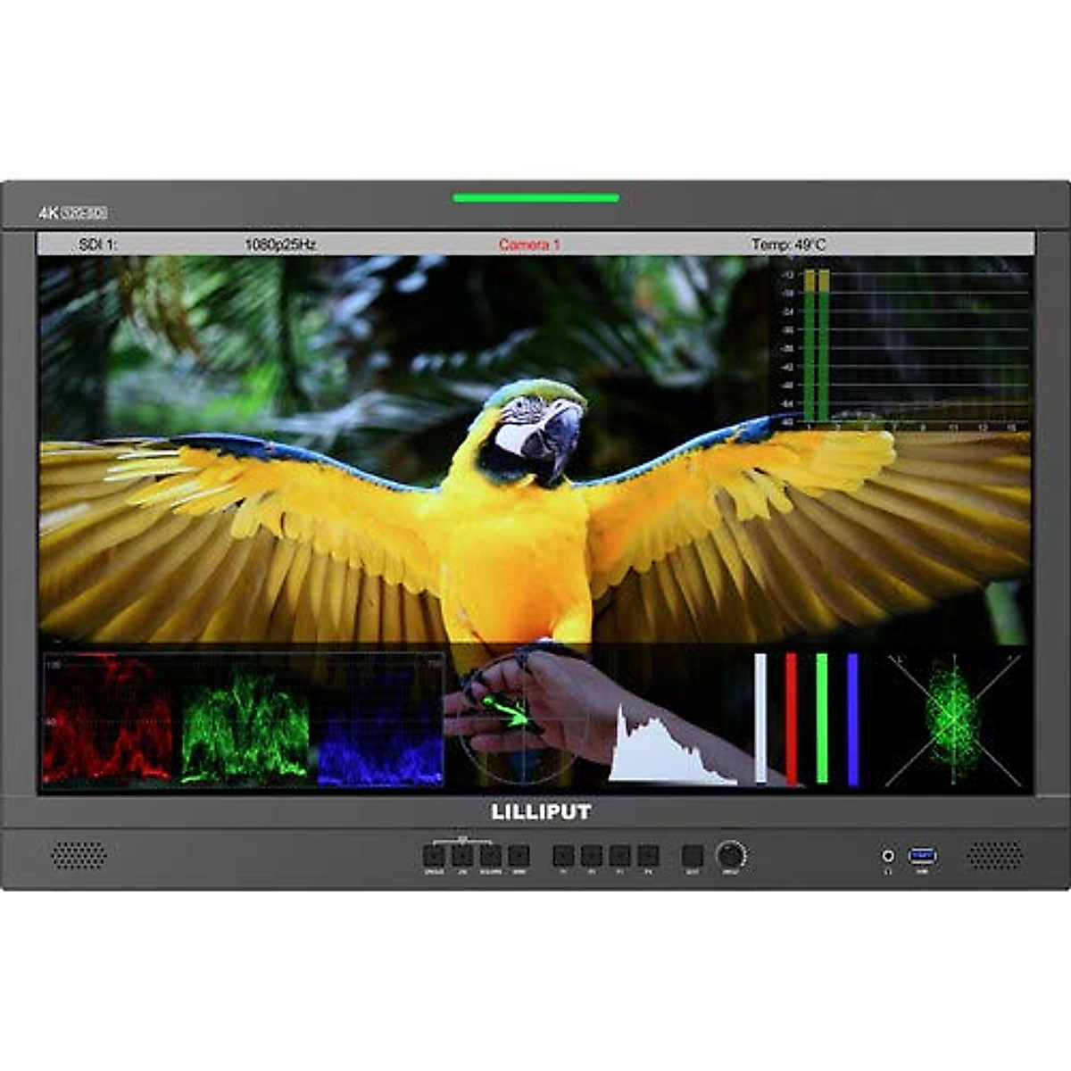 LILLIPUT Q23-ABBP 10bit 23.8 inch 12G-SDI Professional Broadcast Production Studio Monitor 12G SDI and 12G-SFP Fiber Optic Input with Gold Mount