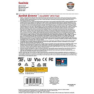 SanDisk 128GB Extreme for Mobile Gaming microSD UHS-I Card - C10, U3, V30, 4K, A2, Micro SD - SDSQXA1-128G-GN6GN