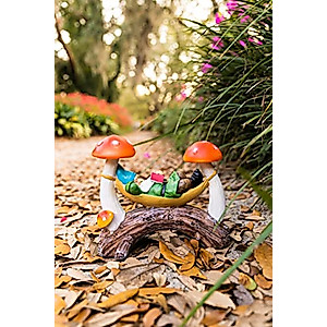 VP Home Chillaxing Gnome in a Hammock Solar Powered LED Outdoor Decor Garden Light