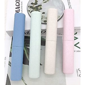 SietDESEO Toothbrush Travel Container Bundle with 4 Pack Toothbrush Case Travel Toothbrush Holder