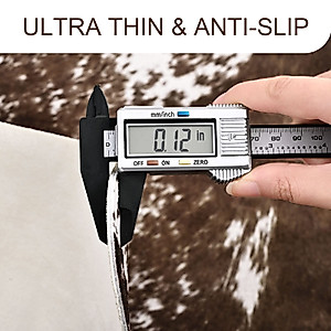 B BENRON Luxury Cowhide Rug Faux Cow Rug for Living Room 4.6x5.2ft Animal Rug Retro Cow Hide Rug Large Cow Print Rug Non Slip Area Rug Industry Style Western Rugs,Coffee