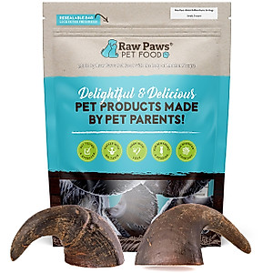 Raw Paws Water Buffalo Horns for Dogs, Small 5-ct - Natural Bull Horns for Dogs - Dog Bones for Aggressive Chewers - Dog Chew Horn - Dog Horn Chew for Small Dogs - Horn Dog Chew for Puppies