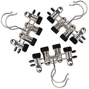 Aligle Adjustable Stainless Steel Shoe Rack Pants Folder Multi-Functional Portable Travel Laundry Washing Machine Rack Hooks Socks Clip Boot Hanger Set of 6 (6)