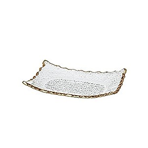 Godinger Serving Tray Platter Gamma Gold - 8x6 Inches