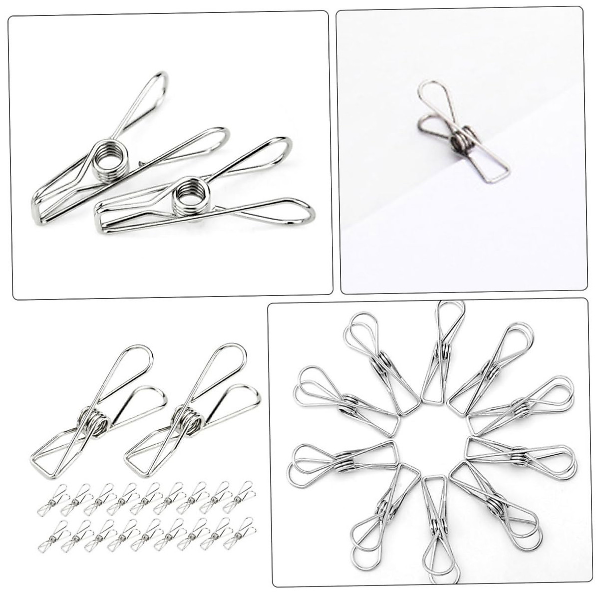 SEWACC Sturdy Metal Chip Bag Clips Snack Bag Clips Food Clips Food Bag Clips Kitchen Bag Clips Chip Clips