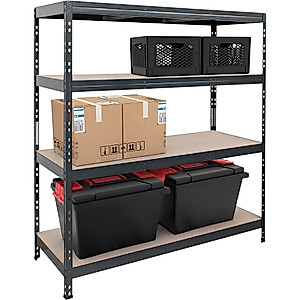 AR Shelving Heavy-Duty Garage Shelving, 4-Shelf Unit, 1000-Lb. Capacity Per Shelf, 60in.W x 24in.D x 70in.H, Model# TR18S410KGIFD9G00