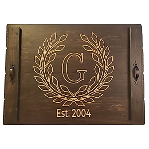 Stove Top Cover Carved Monogram Establish Year