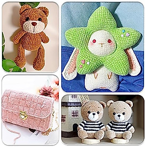 1 PCS 100g Soft Chenille Yarn Velvet Yarn for Crocheting,Fluffy Yarn for Knitting and Crochet DIY Craft,Warm Yarn for Bag Hat Scarve Clothe Gloves Slippers Doll（Sky Blue）