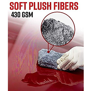 Adams Plush Microfiber Applicator Pad (12 Pack) – Microfiber Sponge Car Detailing Applicators | Use with Ceramic Coating for Cars, Car Wax, Paint Sealants, Compound, Polish, Glazes & More