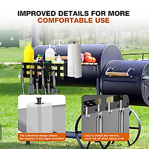 MeWeBlue Griddle Caddy for Blackstone Griddle Accessories Storage, Space Saving Grill Accessories Holder, BBQ Accessories Organizer for Blackstone 28”/36” Griddle, BBQ Caddy with a Paper Towel Holder