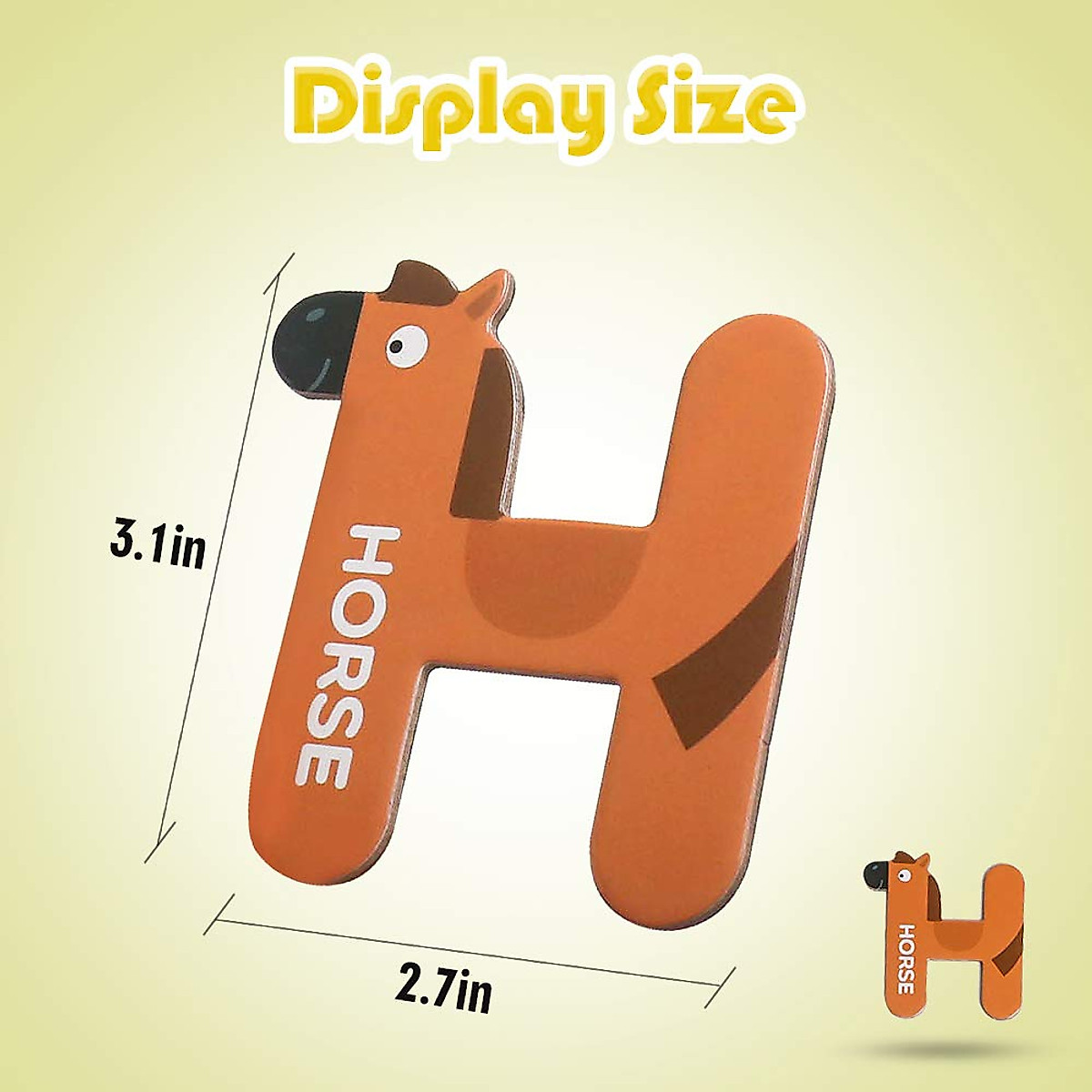 TSYAN Alphabet Magnets for Kids,Jumbo Magnetic Letters Animal Fridge Magnets Colorful ABC Educational Toy Set Preschool Learning Spelling Refrigerator Game for Toddler 3 4 5 Years Old Kids Boys Girls