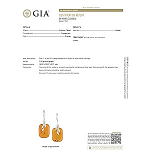 Sterling Silver Baltic Honey Amber EarringsFern