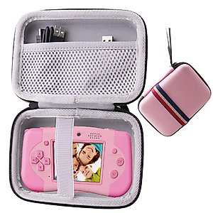 waiyu Hard Carrying Case for PROGRACE Handheld Game Kids Camera (Pink)